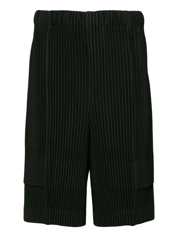 Issey Miyake Cargo Pleated Shorts - Green