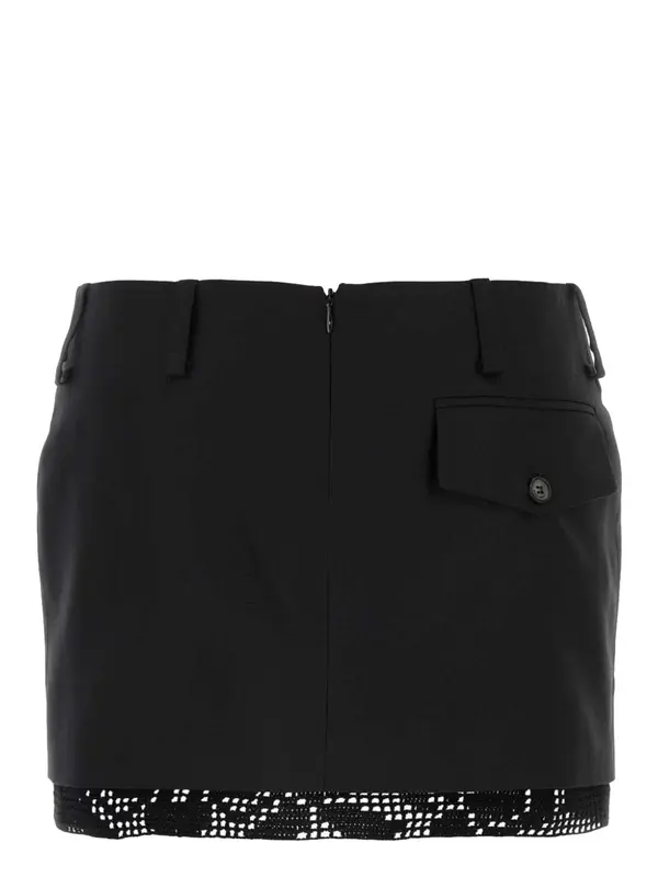 Magda Butrym Crochet-trimmed Mini Skirt - Black