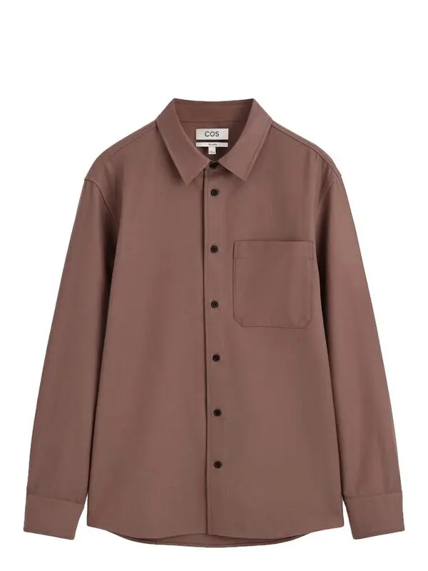 Cos Relaxed Twill Shirt - Pink