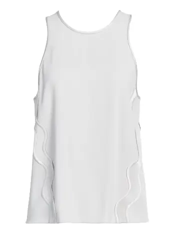 Emporio Armani Cady Top With Appliqués - Grey