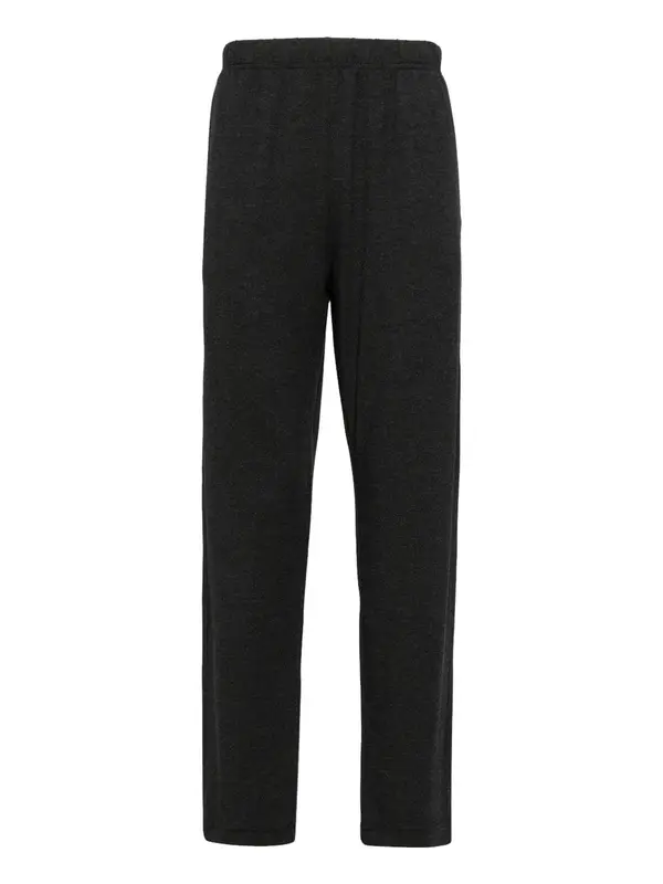 Emporio Armani Logo-embroidered Track Pants - Black