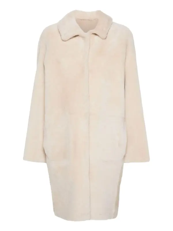 MANZONI 24 Shearling Coat - Neutrals