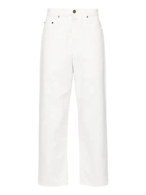 GOLDEN GOOSE Star-detail Tapered Jeans - White