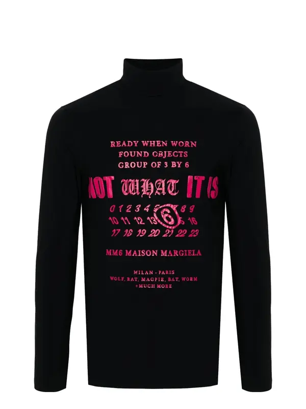 MAISON MARGIELA Signature Numbers Print Top - Black
