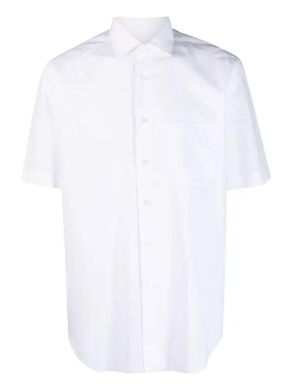 XACUS Spread-collar Short-sleeve Shirt - White