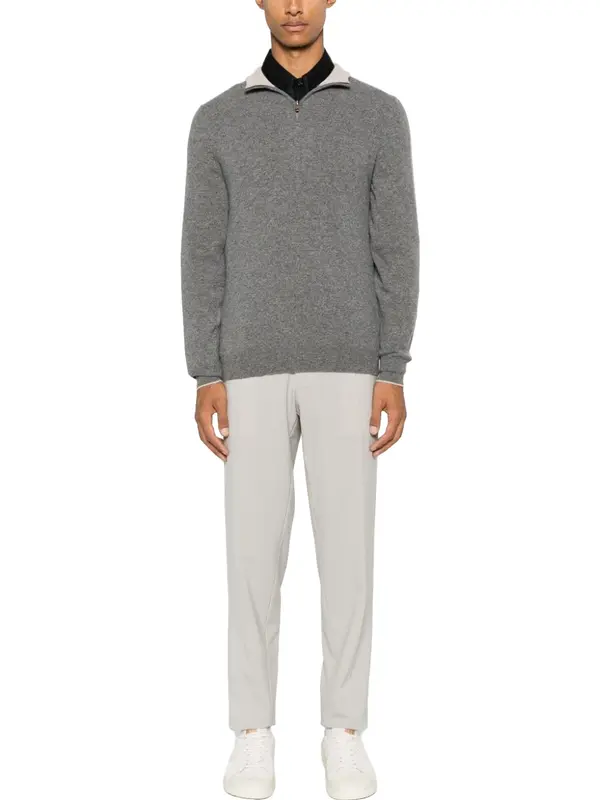 Fedeli Ribbed Virgin Wool-cashmere Sweater - Grey