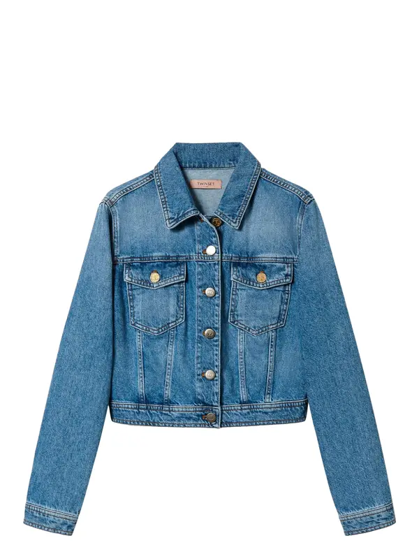 TWINSET Flap-pocket Denim Jacket - Blue