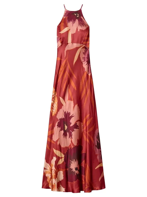 TWINSET Floral Print Maxi Dress - Red