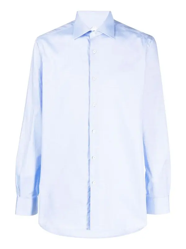 Pal Zileri Long-sleeve Cotton Shirt - Blue