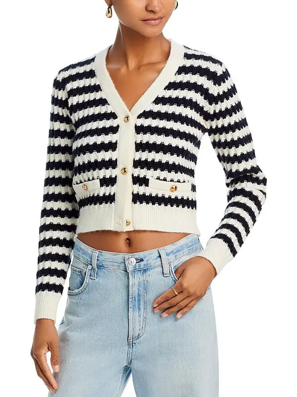 Line & Dot Laurel Cropped Knit Cardigan - Multi