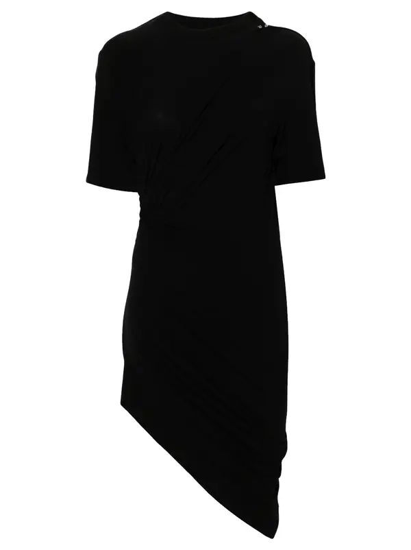 MUGLER Draped Pierced Mini Dress - Black