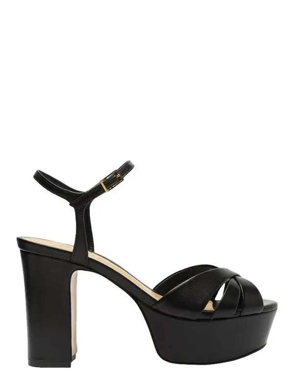 Schutz Keefa 100mm Leather Platform Sandals - Black