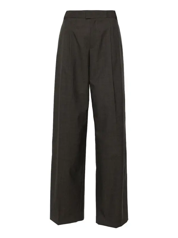 Blumarine Logo-plaque Trousers - Grey