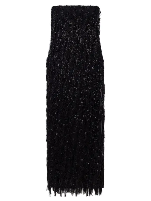 Stella McCartney Glitter-tassel Ankle-length Dress - Black