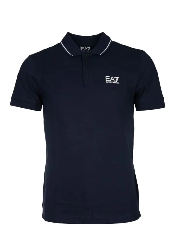 Emporio Armani Logo-print Polo Shirt - Blue