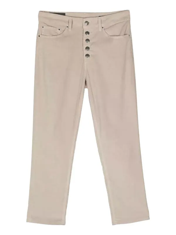 DONDUP Cropped Corduroy Trousers - Neutrals