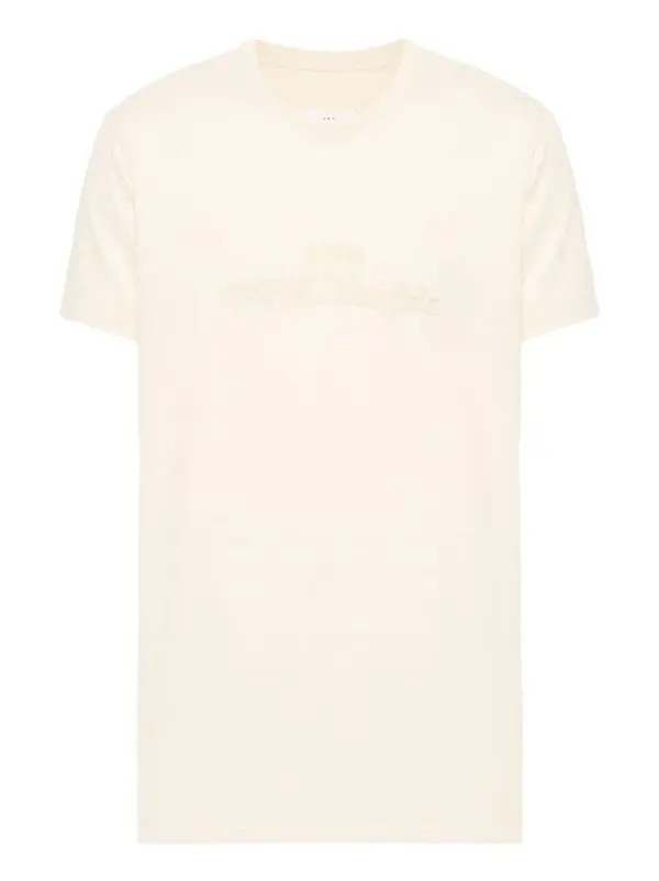 MAISON MARGIELA Logo-embroidered T-shirt - Yellow