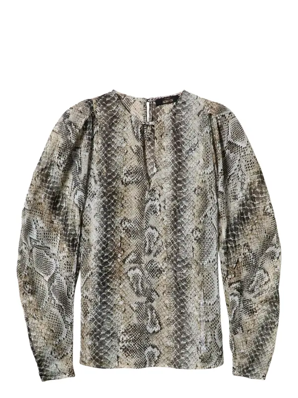 TWINSET Snakeskin-print Blouse - Grey