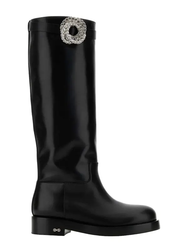 Mach & Mach Galaxy Knee-length Boots - Black