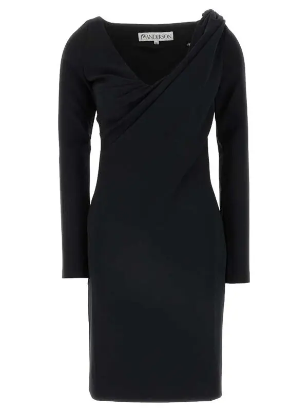 JW Anderson Stretch Polyester Blend Dress - Black