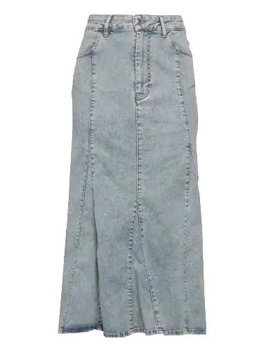 Maje Denim Flared Skirt - Blue