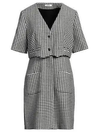 Sandro Mini Houndstooth Tweed Dress - Black