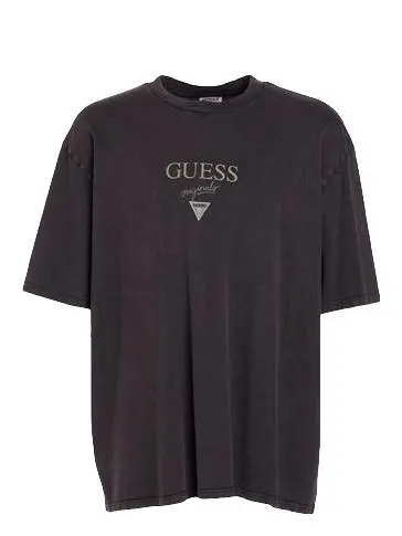Guess T-shirt Dark Size Cotton - Brown