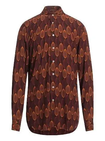 LARDINI Shirt Size Viscose - Brown