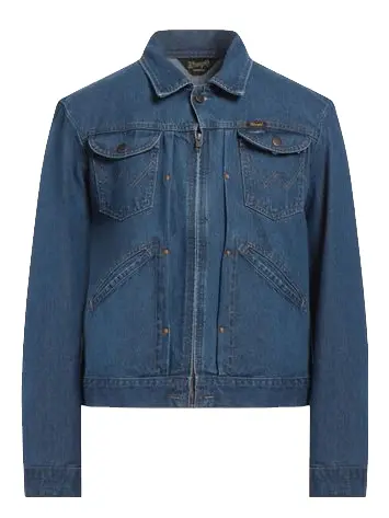 SANDRO X WRANGLER Denim Trucker Jacket - Blue