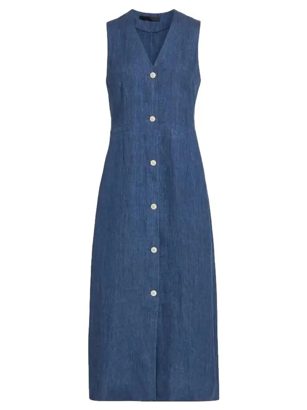 Jenni Kayne Callan Linen Midi-dress - Chambray