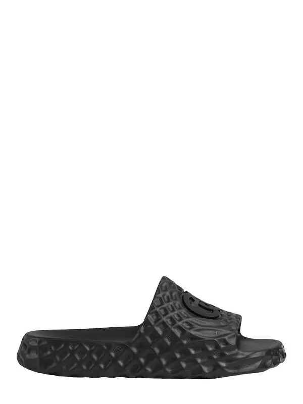 Gucci Interlocking G Water Ripples Slide Sandal - Black