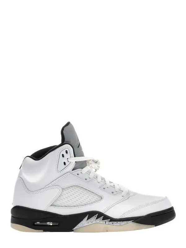 JORDAN 5 Retro Reverse Metallic Sneakers - White/black/sail