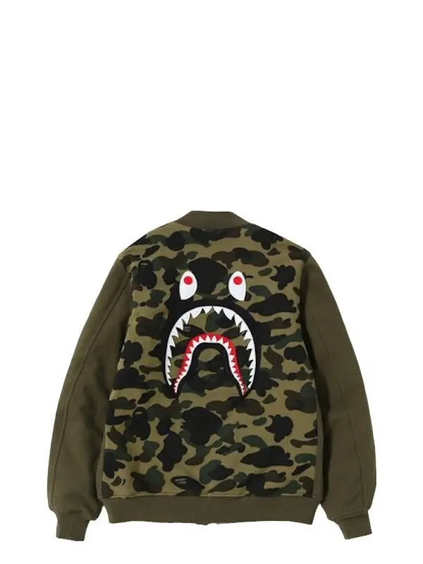 BAPE 1st Camo Shark Sweat Ma1 - Olive/green