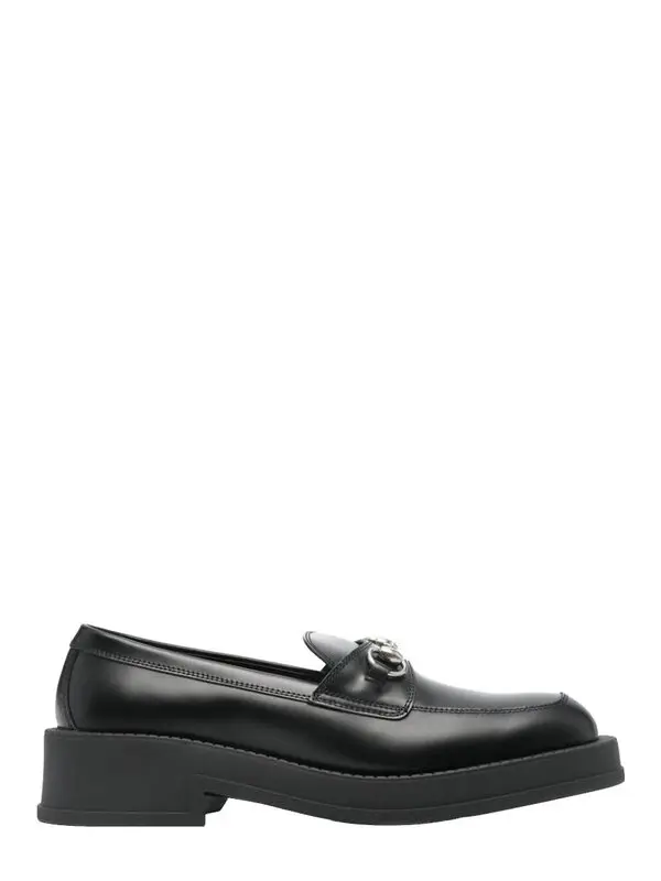 Gucci Chunky Leather Loafer With Horsebit - Black