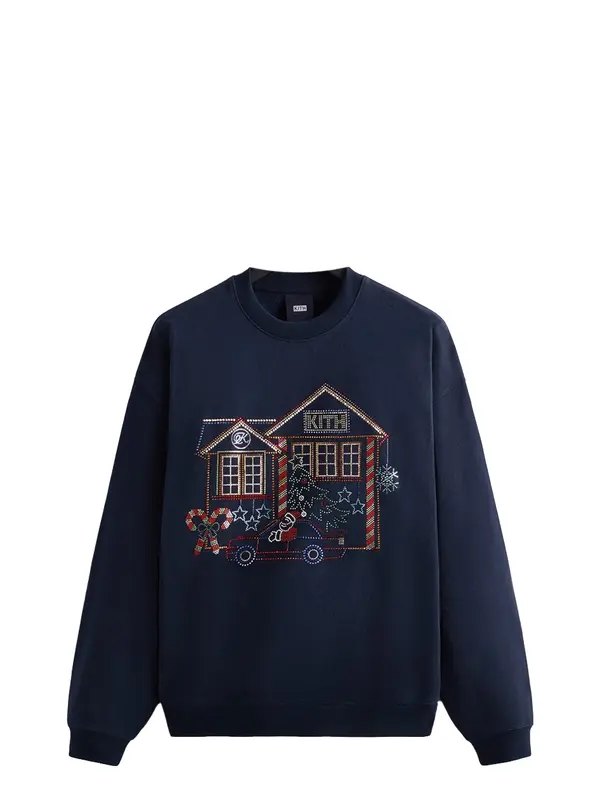 Kith Kithmas Nelson Swarovski Crystals Crewneck Sweatshirt - Nocturnal