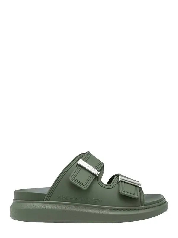 Alexander McQueen Hybrid Double Buckle Sandal - Khaki