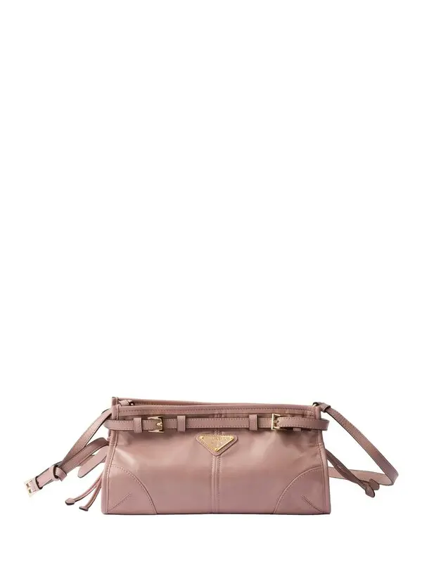 Prada Small Leather Shoulder Bag - Pink