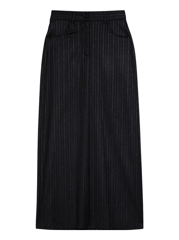 DEPARTMENT 5 Pinstripe Wool Blend Skirt - Grey