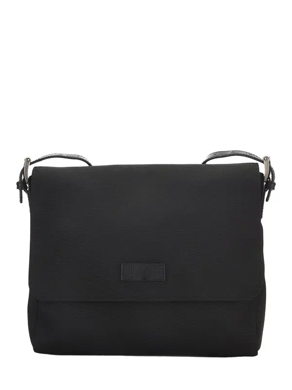 Gucci Techno Canvas Web Flap Messenger - Black
