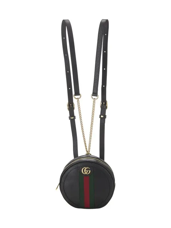 Gucci Leather Ophidia Backpack - Black