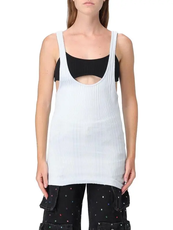 Attico Ribbed Tank - Sky
