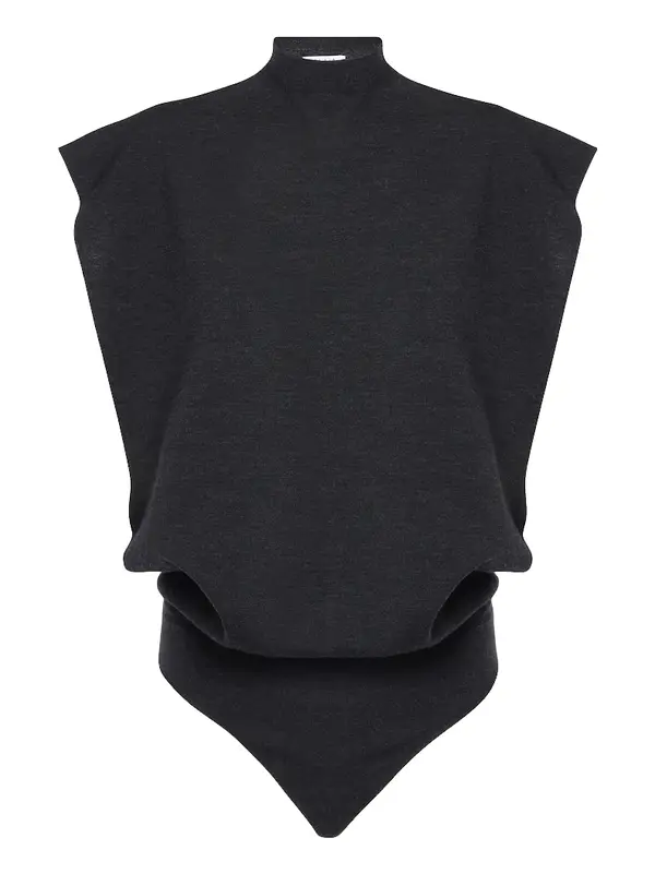 Alaïa Wool Bodysuit - Black