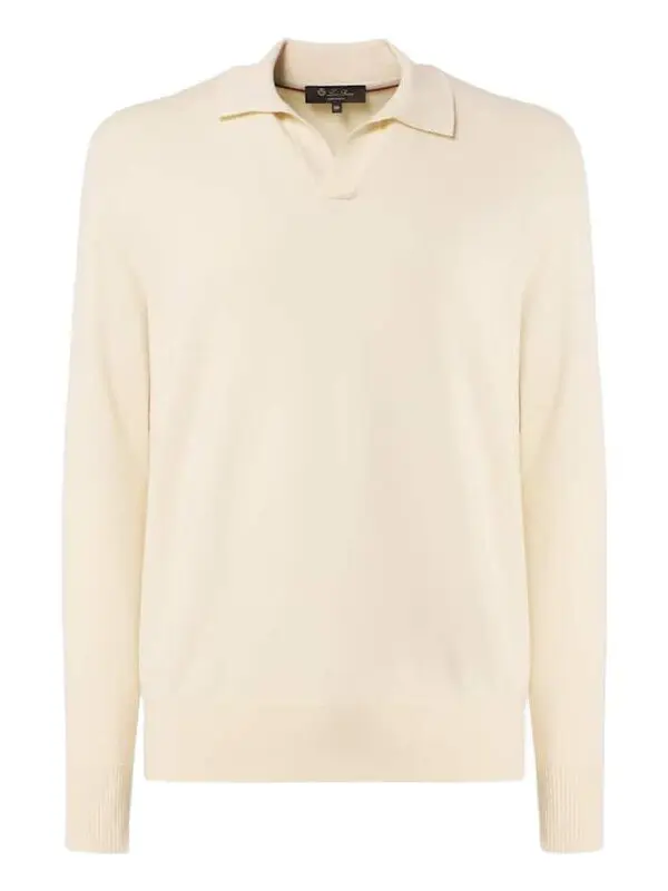 Loro Piana Wool Polo Sweater - Beige