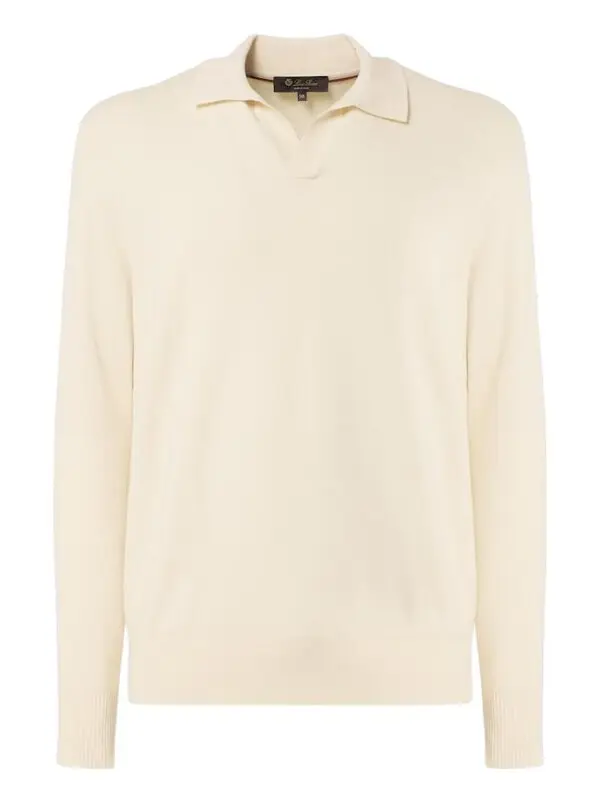 Loro Piana Wool Polo Sweater - Beige