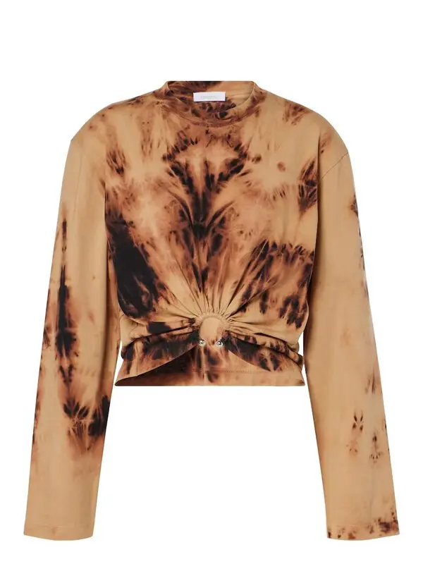 Rabanne Tie-dye Cotton Jersey T-shirt - Black