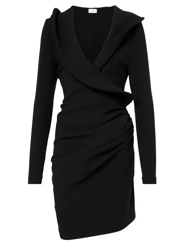Magda Butrym Wool-blend Mini Dress - Black