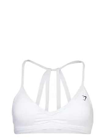 GYMSHARK Minimal Triangle-cup Stretch-woven Sports Bra - White