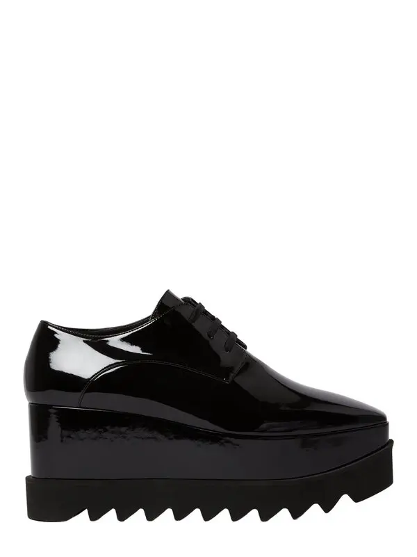 Stella McCartney Limited Edition Elyse Monochrome Platforms - Glossy Black