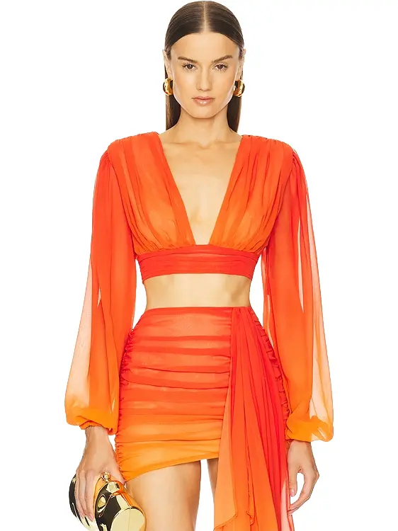 MICHAEL COSTELLO Adia Top - Red Ombre
