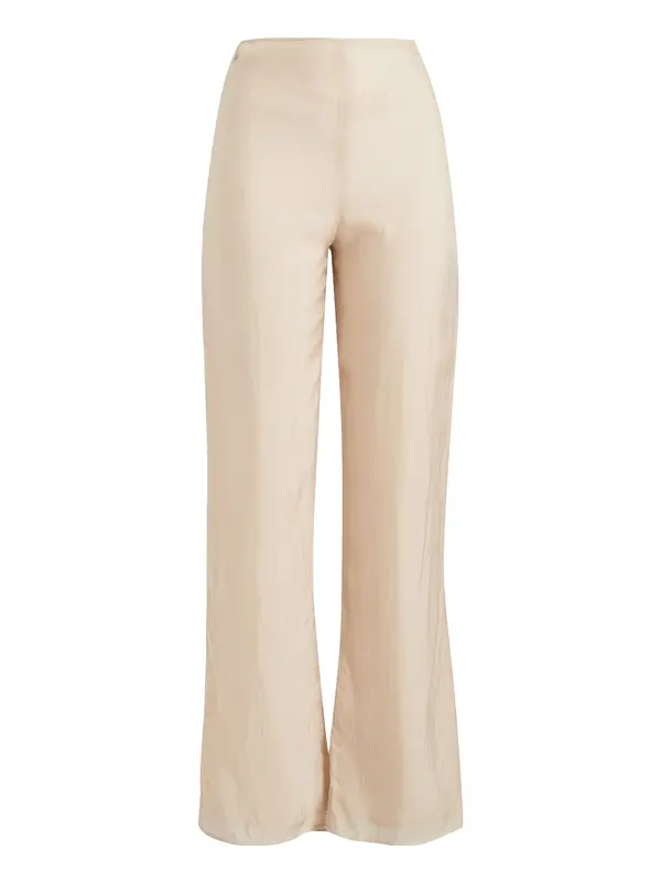 Acne Studios Cupro Straight-leg Pants - Beige